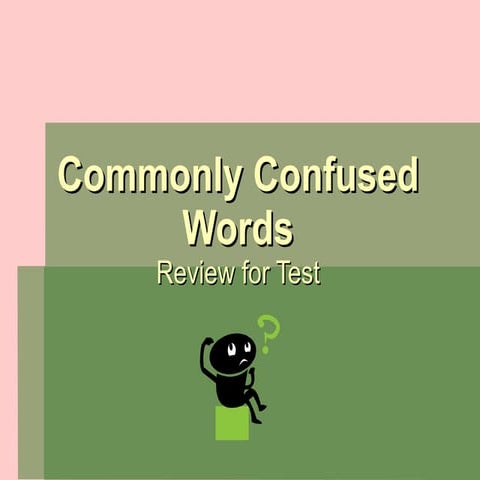 Commonly Confused Words Power Point | PPT