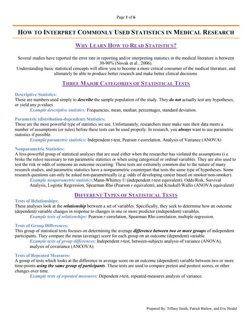 Statistical Treatment | PDF