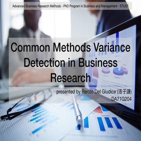 Common Method Variance Detection in Business Research | PDF