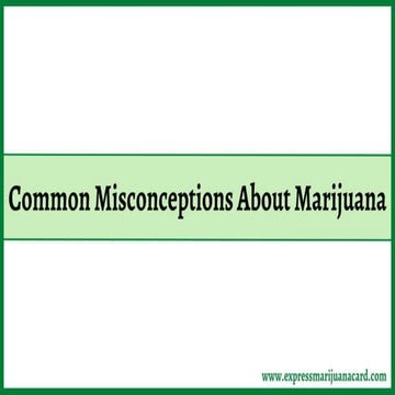 Common Misconceptions About Marijuana | PPT
