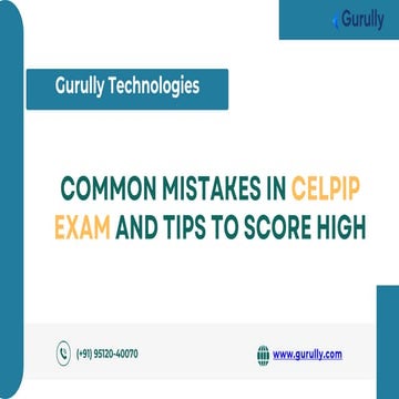 Common Mistakes in CELPIP Exam and Tips to Score High | PPTX