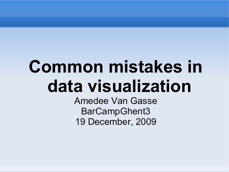 Common Mistakes In Data Visualization