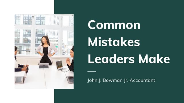 Common Mistakes Leaders Make | PPT Common Mistakes Leaders Make | PPT