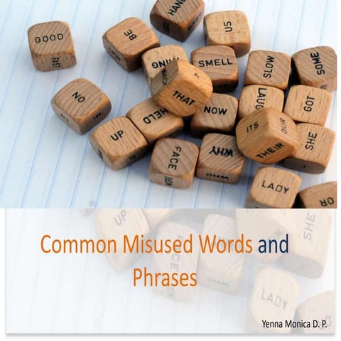 Common Misused Words and Phrases | PPTX