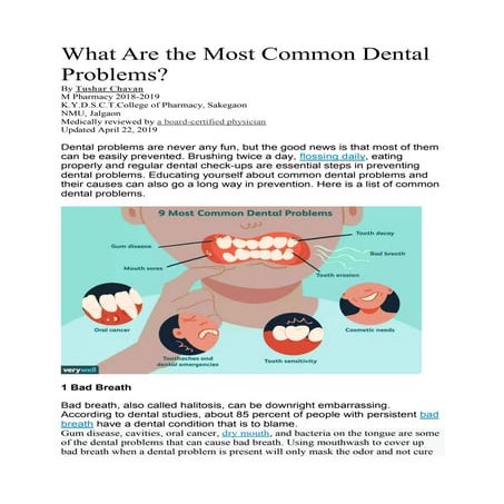 Common problems associated with oral cavity | PDF