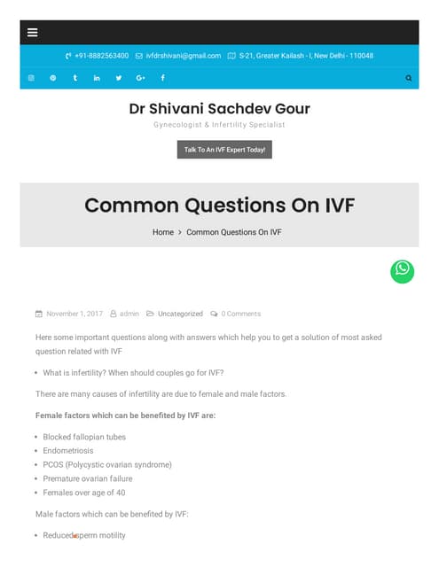 Why Choose IVF | PDF | Infertility | Reproductive Health