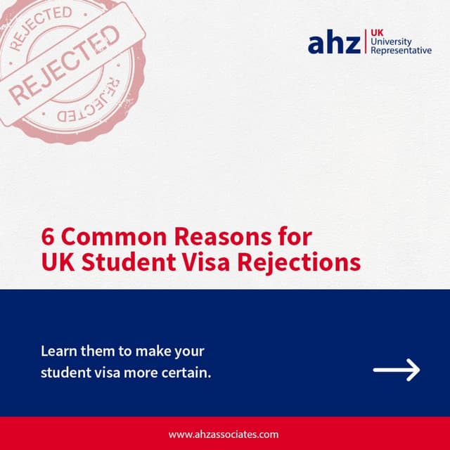 6 Common Reasons for UK Student Visa Rejections | PDF