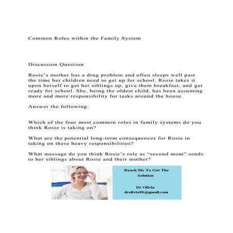 Common Roles within the Family SystemDiscussion Questi.docx | Parenting ...