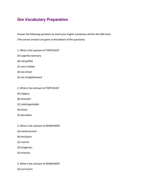 Gmat Vocabulary List 2022 | PDF | Medical Health