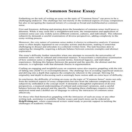 Common Sense Essay.pdf
