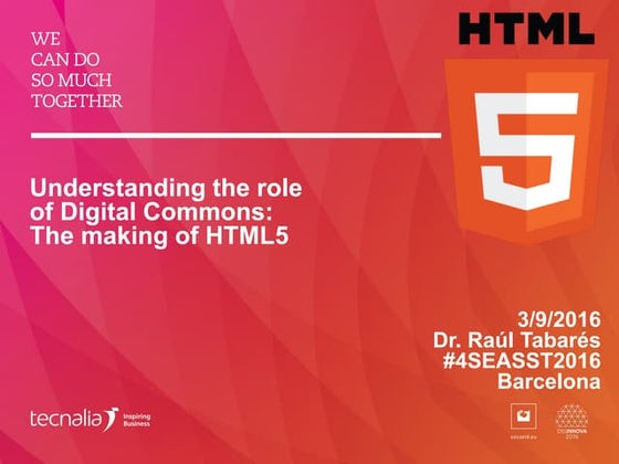 Taking a glance at the history of HTML5 | PPT