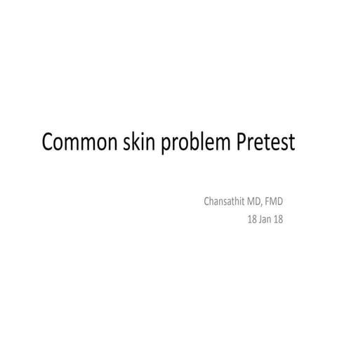 Common skin problem postest | PDF