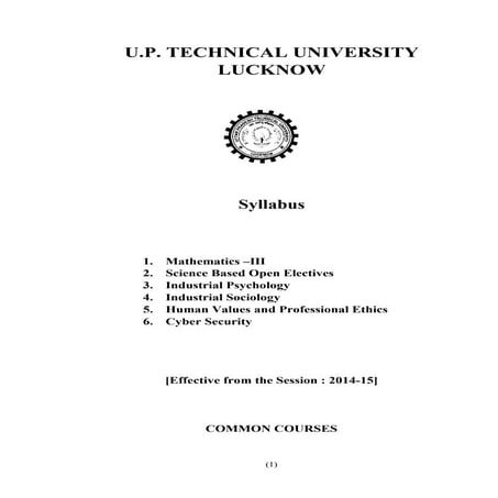 Common subjects ii_revised_02sep14 | PDF