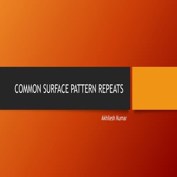 Common Surface Pattern Repeatspptx 