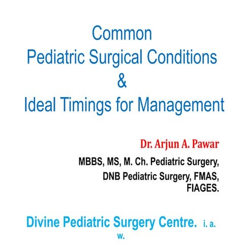 Common Surgical conditions in kids | PPTX