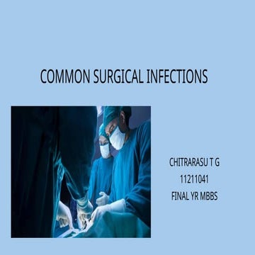 CommonSurgicalInfection.pptx in general surgery | PPT