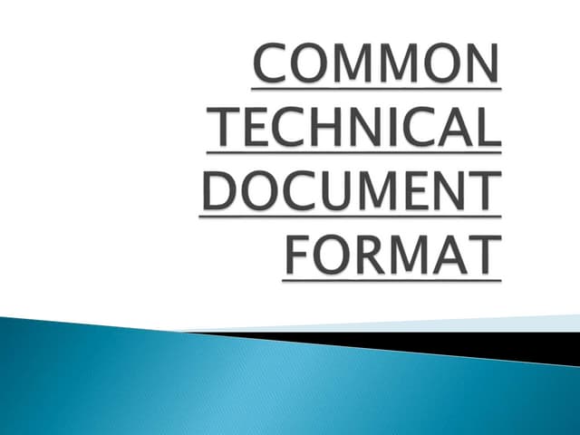 Dossier Preparation/ CTD (Common Technical Document) | PPTX