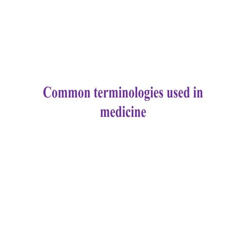COMMON TERMINOLOGY hospitala nd clinical pharmacy | PPT