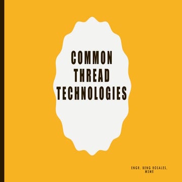 Common thread technologies | PDF
