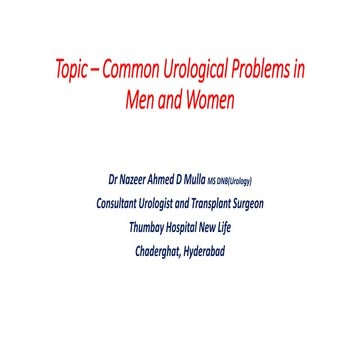 Common urological problems | PPTX