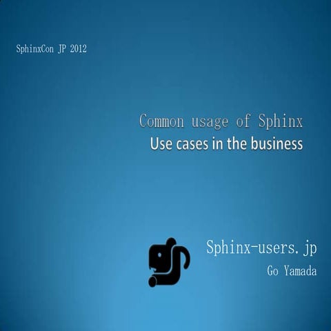 Common usage of Sphinx | PPT
