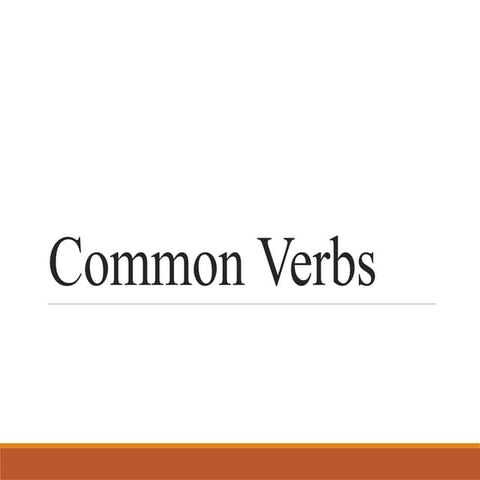 Learning and Practicing Everyday Common Verbs | PPTX
