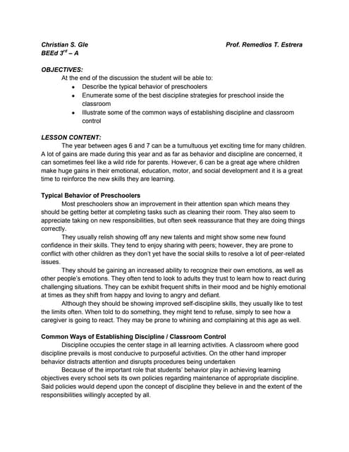 Discipline Techniques For Preschool Classroom discipline-techniques-for-preschool-classroom