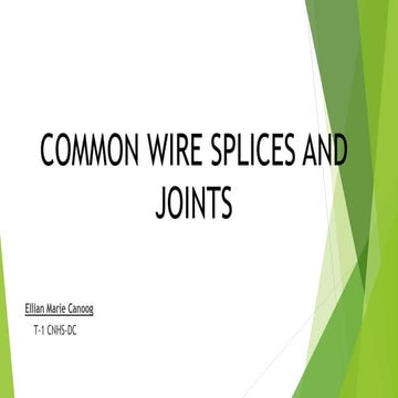 Common wire splices and joints | PPTX