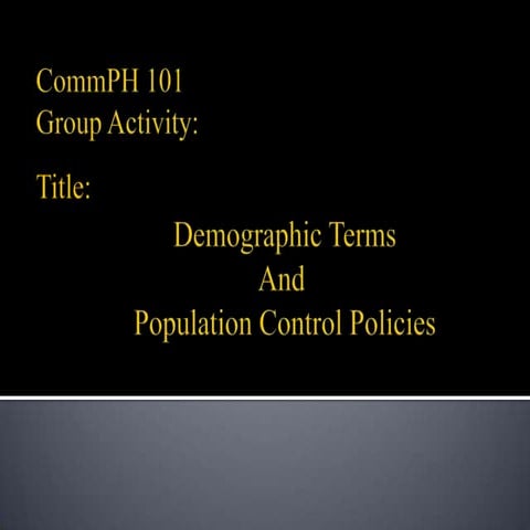 demographic and population control policies | PPT