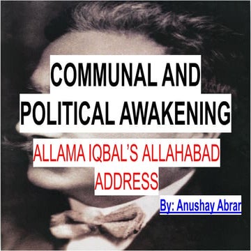 Communal and political awakening (Class VIII) | PPT
