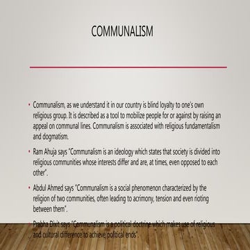 Communalism | PPTX