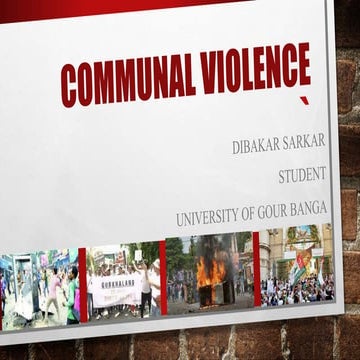 Communal violence | PPTX