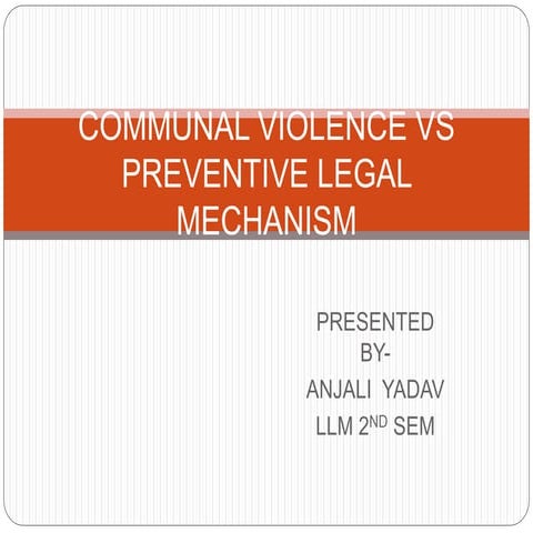 Communal Violence | PPTX