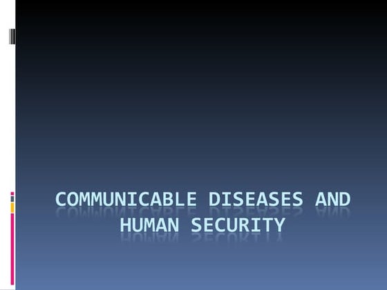 Communicable disease | PPT | Infectious Diseases | Diseases and Conditions