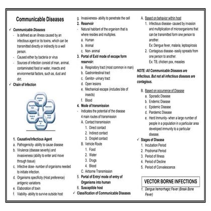 Communicable diseases | DOCX