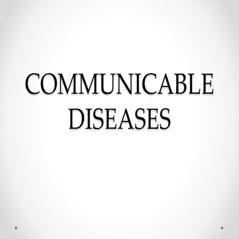 Communicable diseases and causative agents- a detailed chart | PPTX