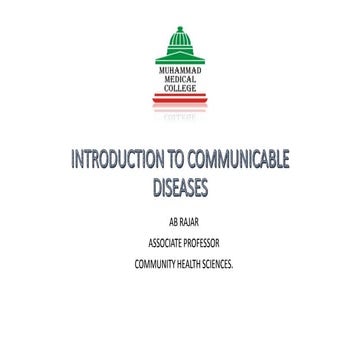 Introduction to Communicable diseases | PPTX