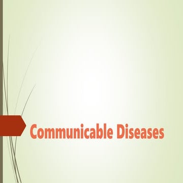 Communicable diseases and causative agents- a detailed chart | PPTX