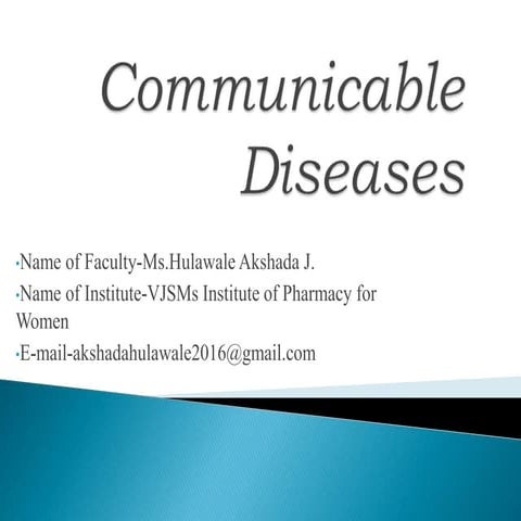 Communicable diseases | PPTX