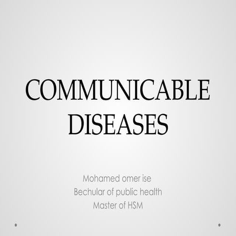 Communicable diseases | PPTX