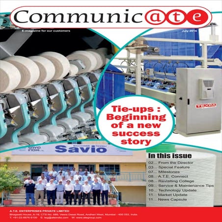 This month’s CommunicA.T.E has exciting news. | PDF