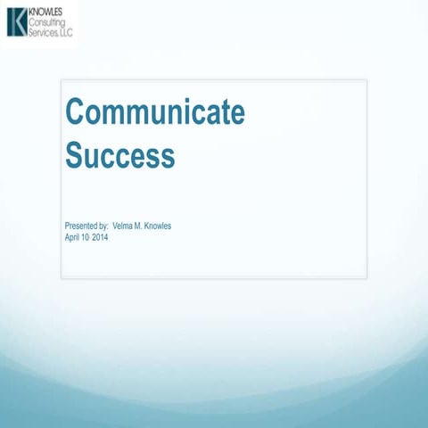 Communicate success | PPTX