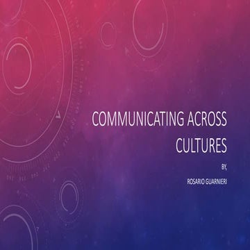 Lynda: Communicating Across Cultures | PPTX