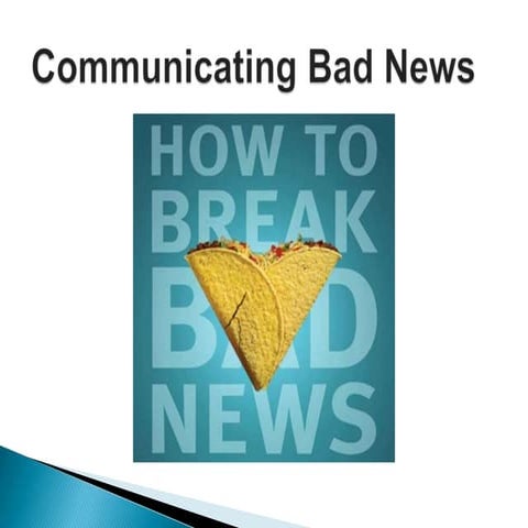 Communicating Bad news | PPTX
