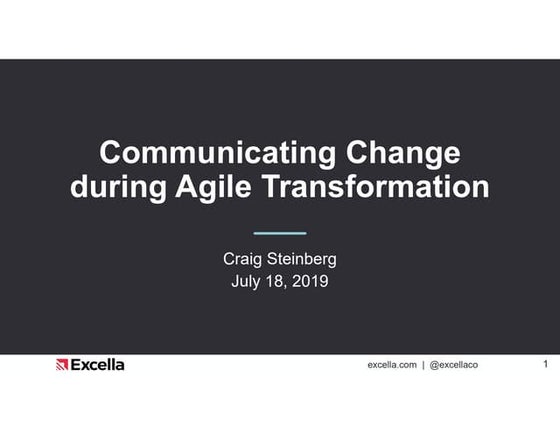 Agile Transformation - An Industry Perspective , Agile Talk @ RBS | PPT