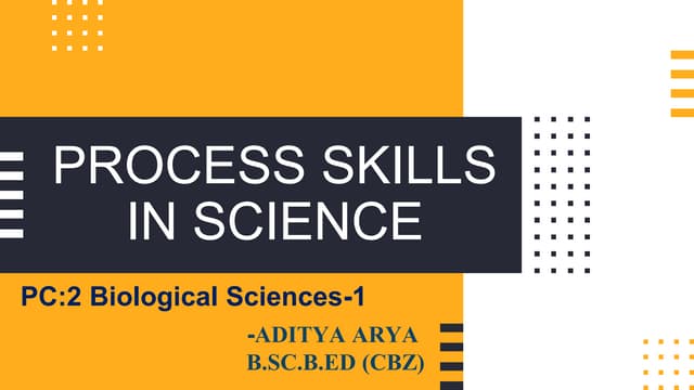 Science Process Skills | PPT