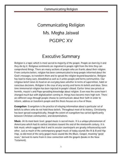 Characteristics of Religion | PDF