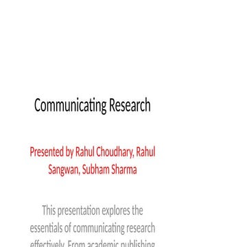 Communicating_Research.pptxjfkririirjjtitititi4i4uu44uu4 | PPTX