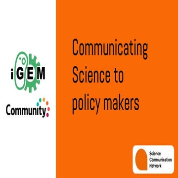 Communicating Science to policy makers.pptx