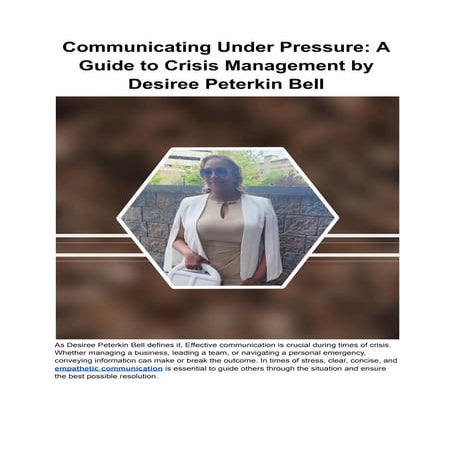 Communicating Under Pressure_ A Guide to Crisis Management by Desiree ...